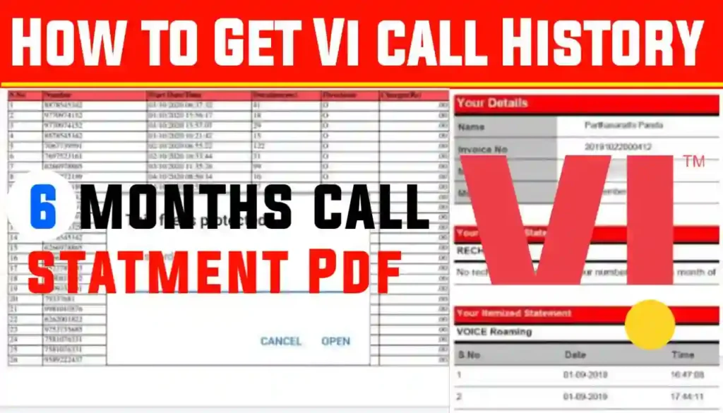 How To Get Vi Call History 6 Months PDF Download - Technical Thought